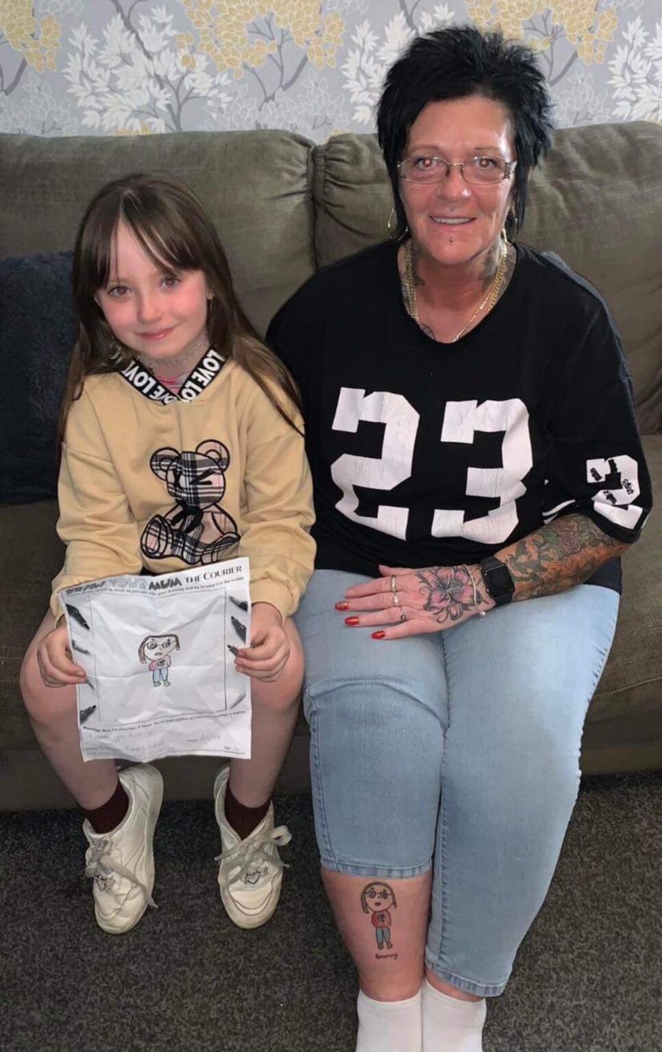 Brechin woman gets Mother's Day tattoo drawn by granddaughter