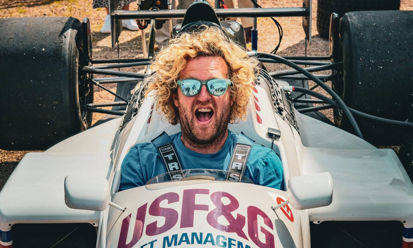 Classic F1 car at Fife's Rhynd cafe's monthly motoring meet-up