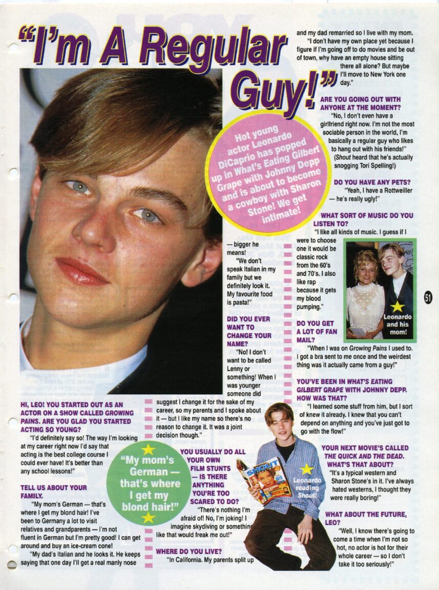 Shout: Leonardo DiCaprio was on cover but magazine was star