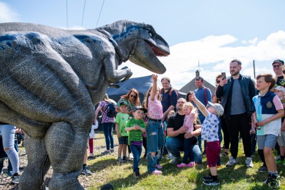 Jurassic tracks at Brechin railway for dinosaur days this weekend