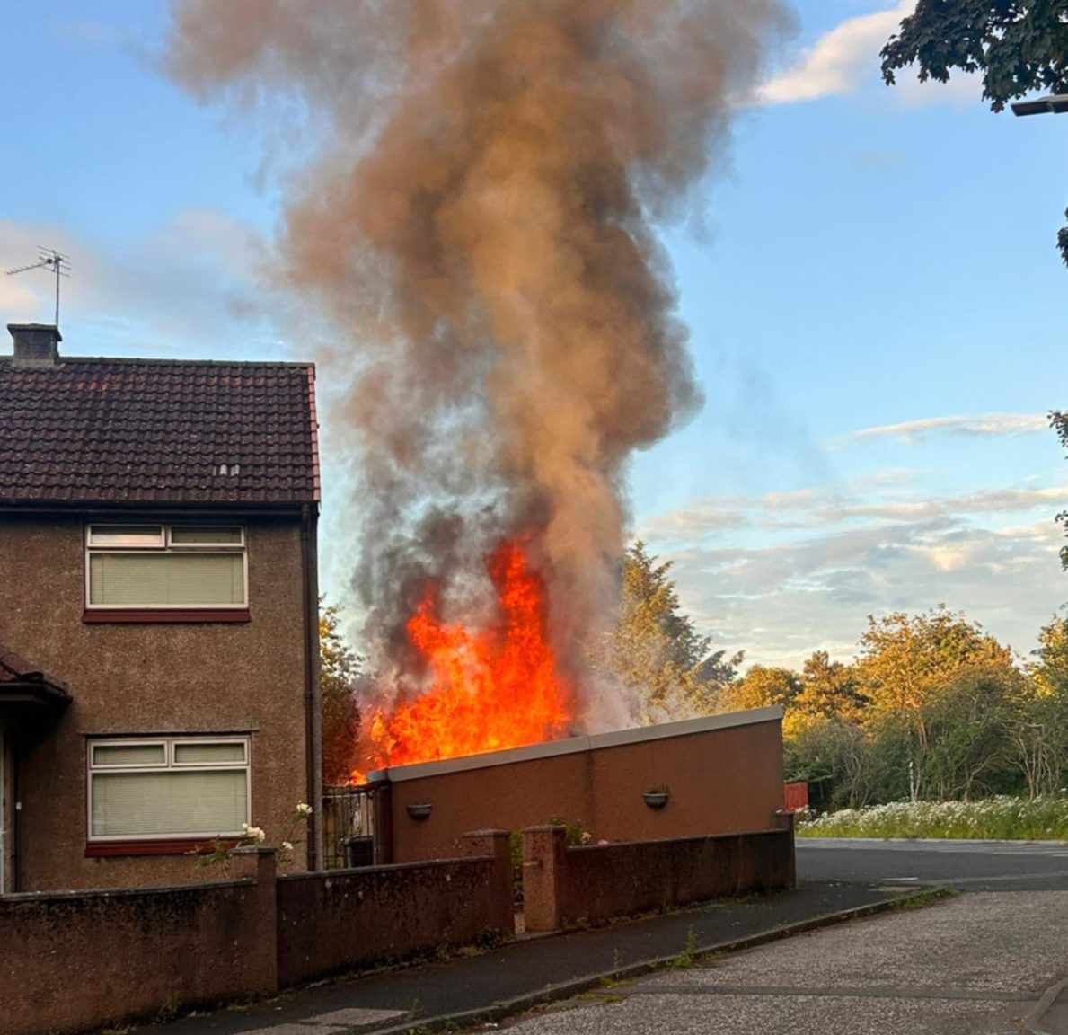 Boy, 14, charged over Glenrothes garages fire