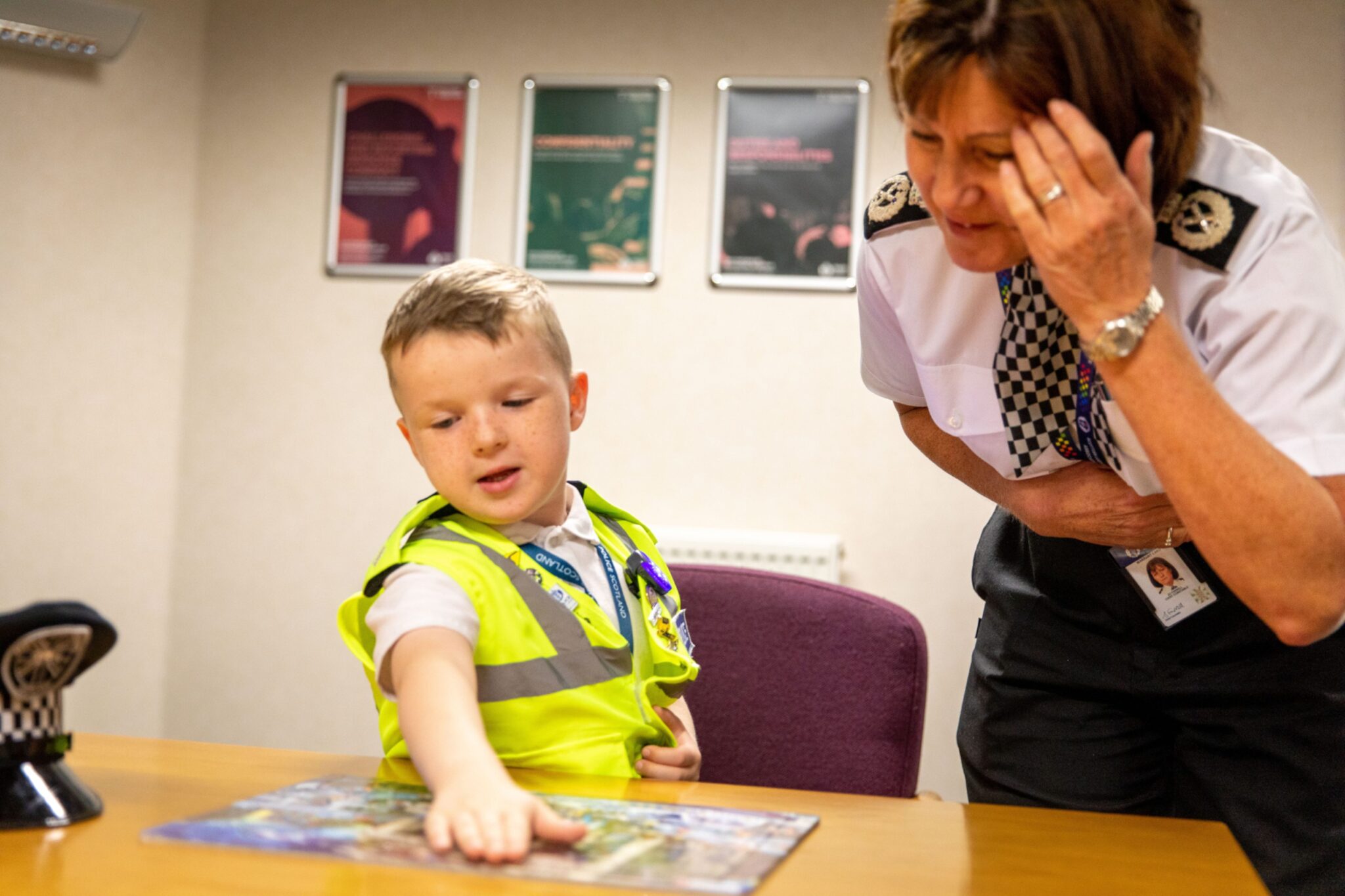 Police-obsessed Anthony Green, 6, receives surprise promotion