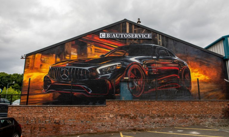 Stunning Kirkcaldy Mercedes mural stopping drivers in their tracks