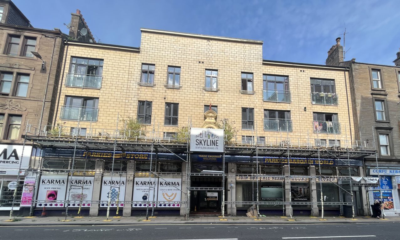 Scaffolding at former Parkies Dundee city centre store removed