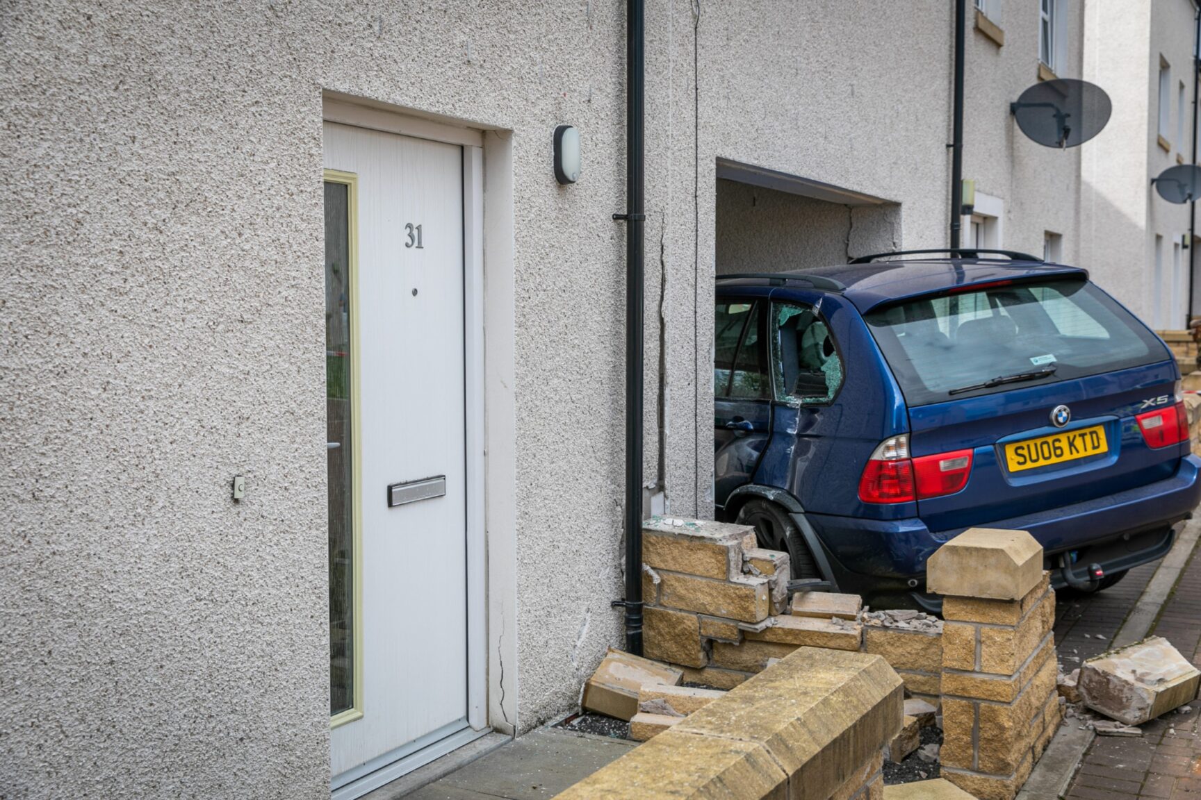 Teenage driver smashed BMW into Kirkcaldy house