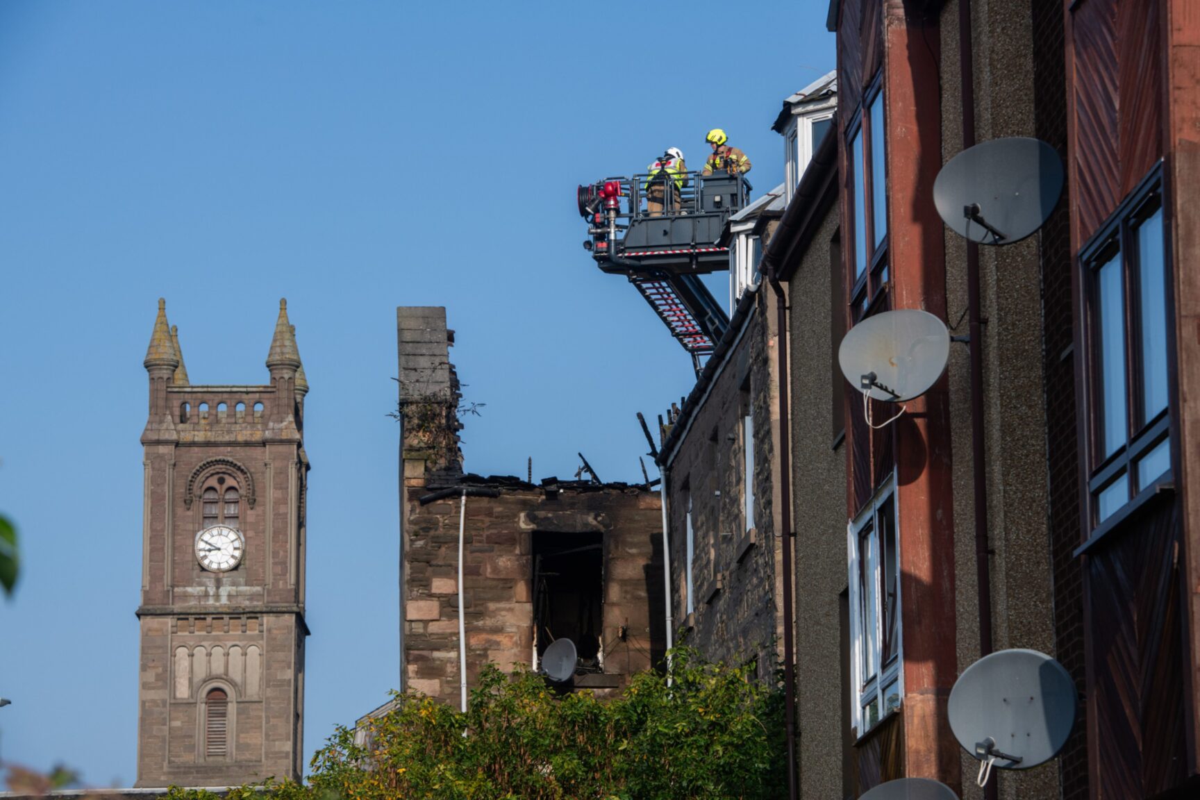 Princes Street: Roof destroyed after Dundee tenement fire