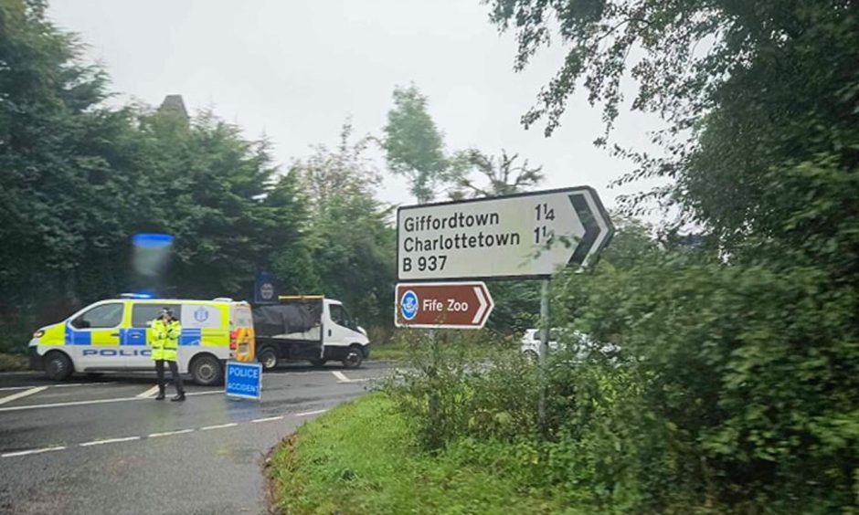 Emergency services attend Fife crash on A91 near Melville Lodges