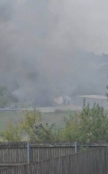 Fire crews tackle blaze at Markinch Power Station, Glenrothes