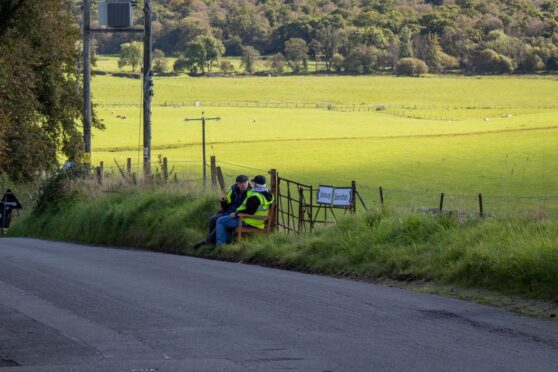 Brian Cox & Alan Cumming in Gartmore as Glenrothan shoot starts