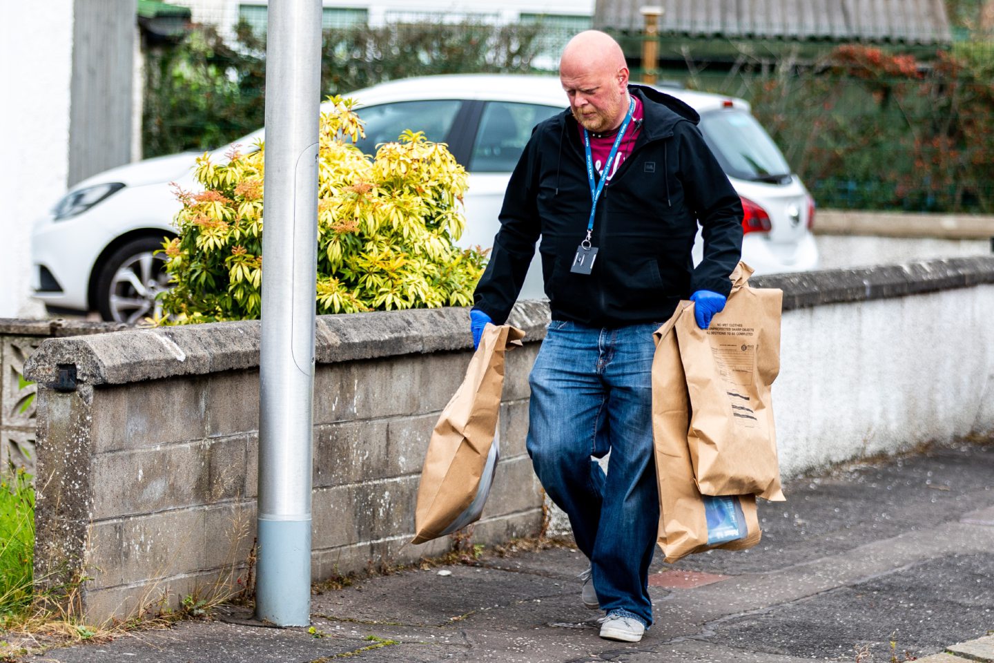 Police with dog in raid on home in Fairmuir area of Dundee
