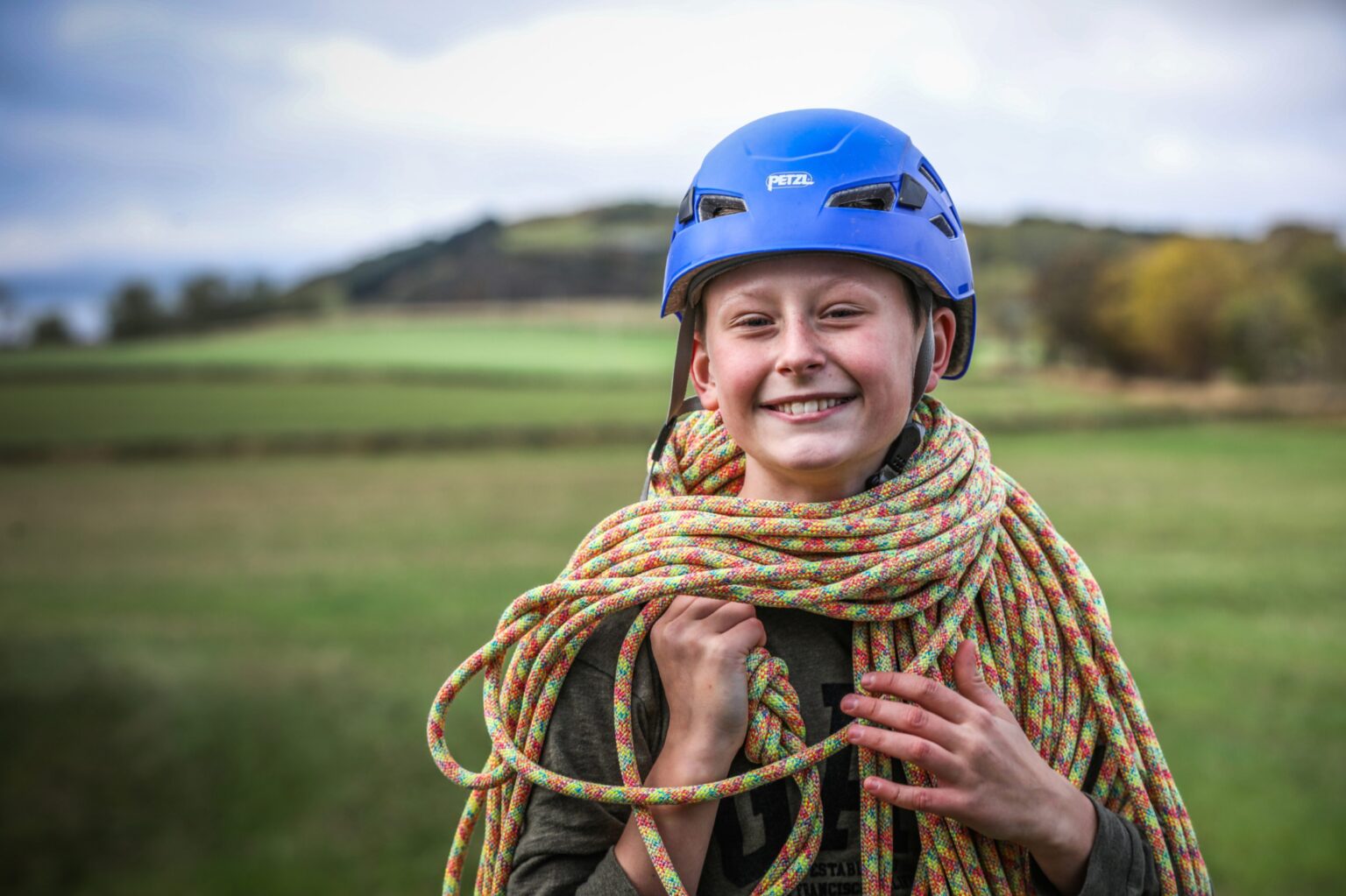 Angus rock climber Aden Thurlow, 11, led dad on sea stack ascent