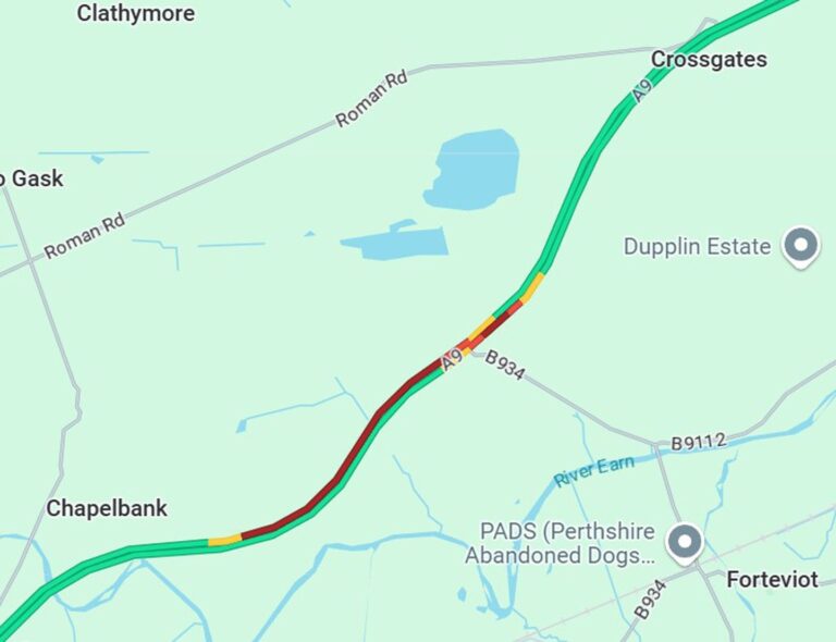 Crash leaves traffic at standstill in both directions on A9 near Perth ...