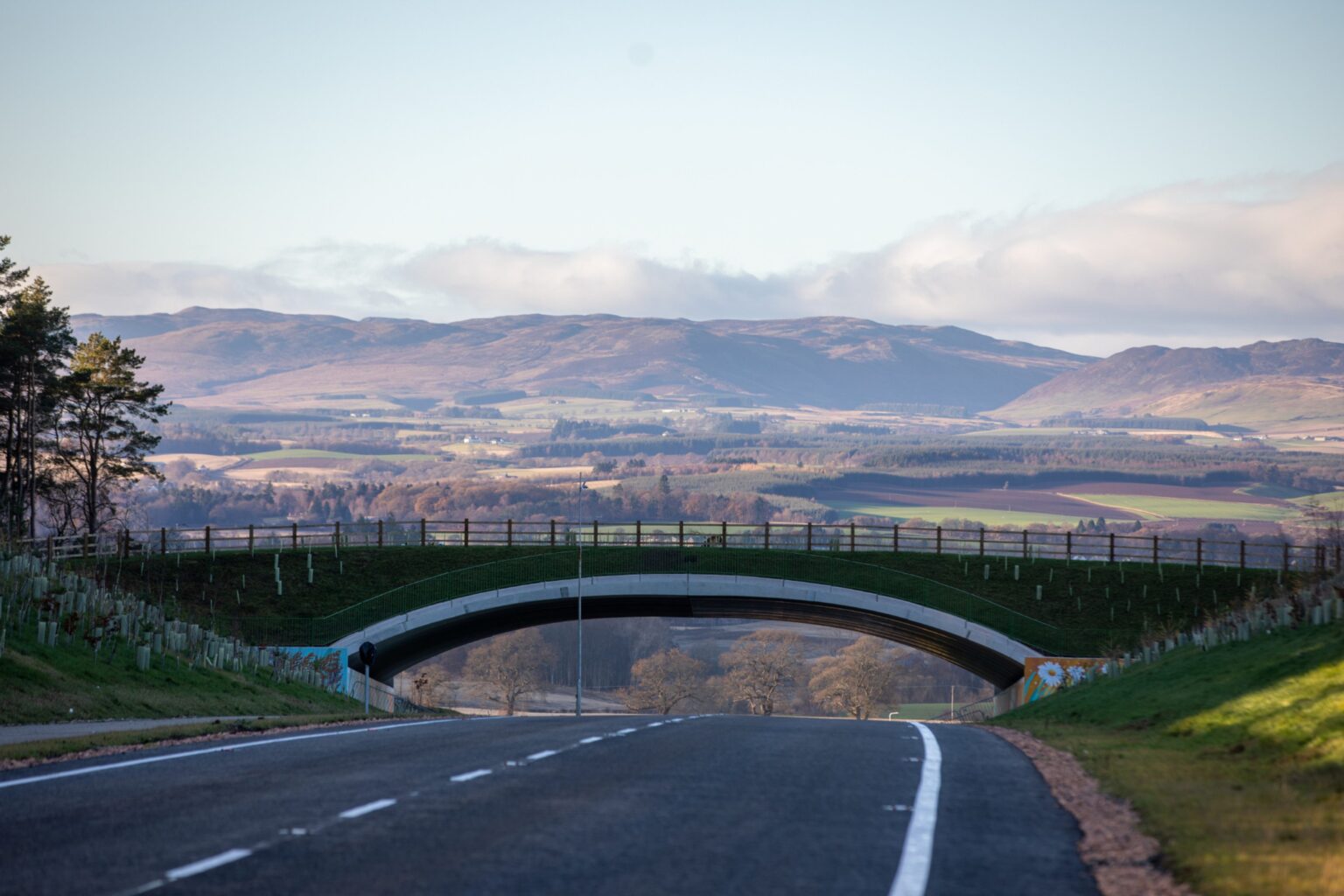 Cross Tay Link Road: Drone travels length of new route