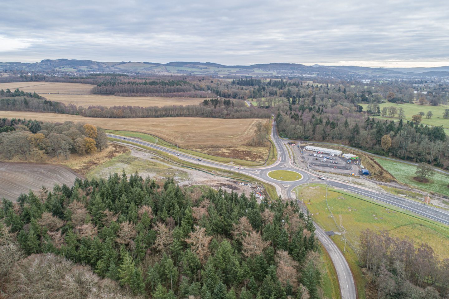 Cross Tay Link Road: Drone travels length of new route