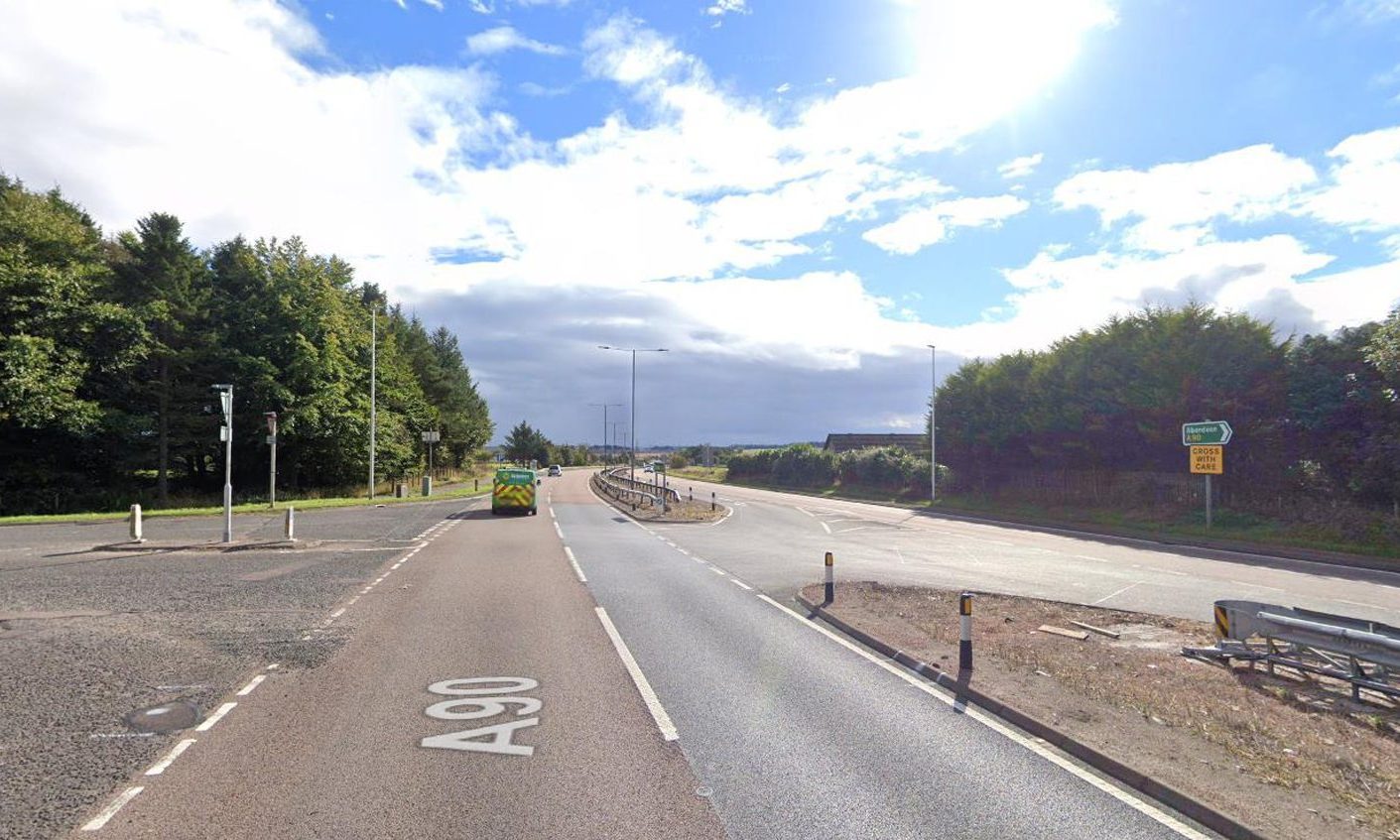 Person taken to hospital after crash on A90 near Tealing
