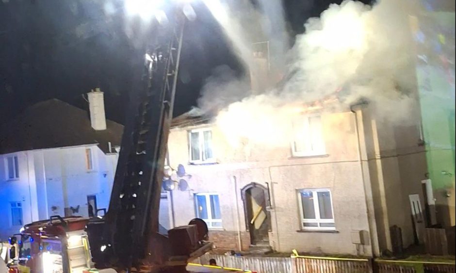 Roof of homes destroyed in Leven fire