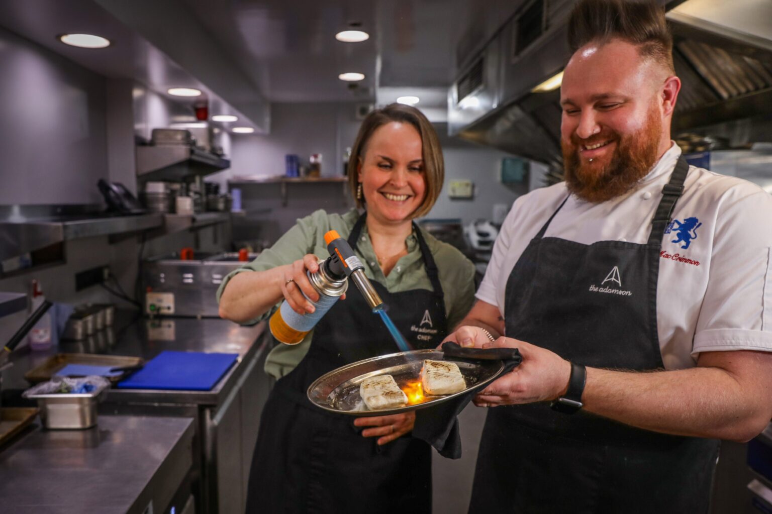 I learn to make 'fish and chips' with a blowtorch at The Adamson