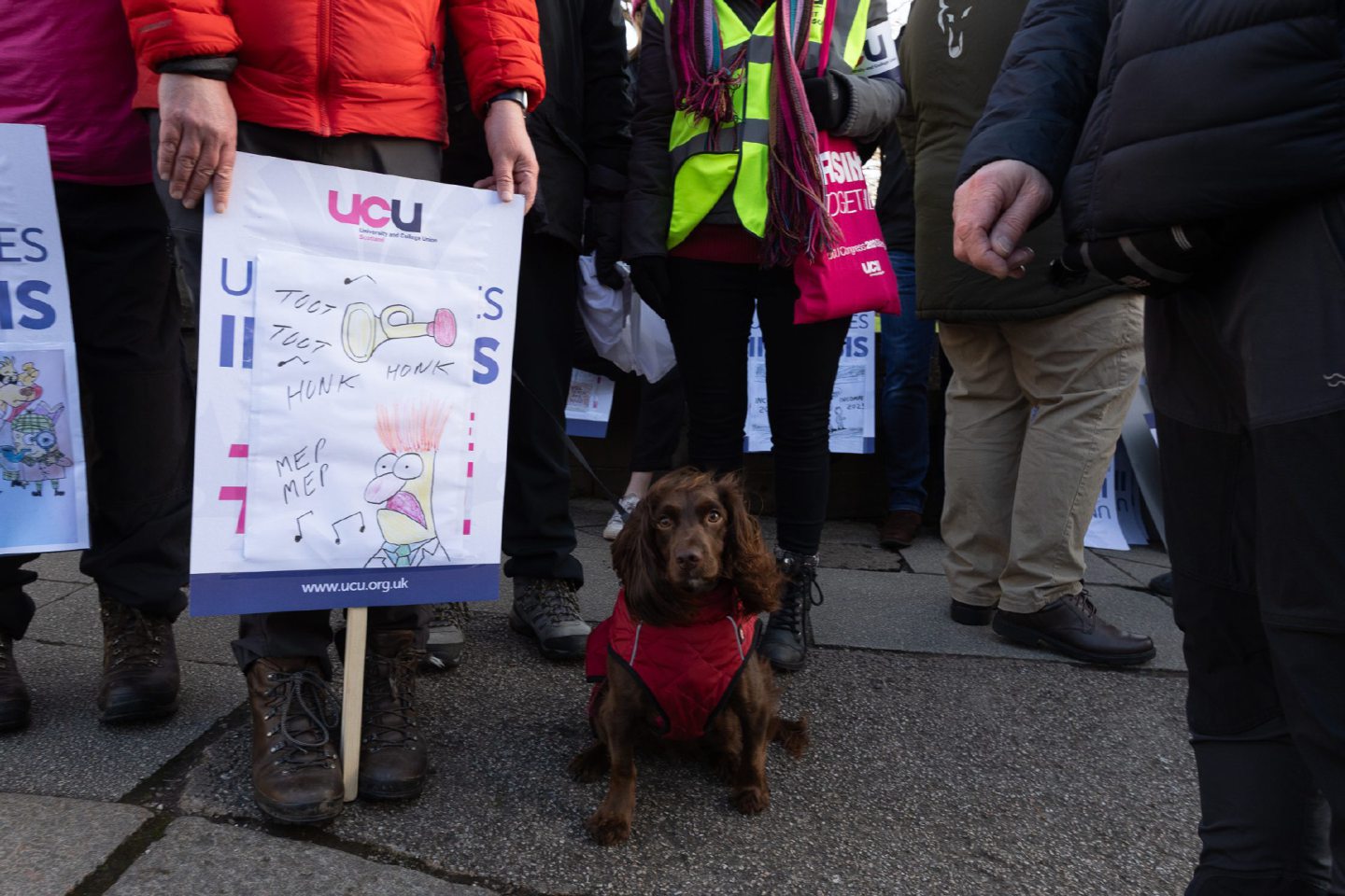 Pictures as Dundee University staff strike begins