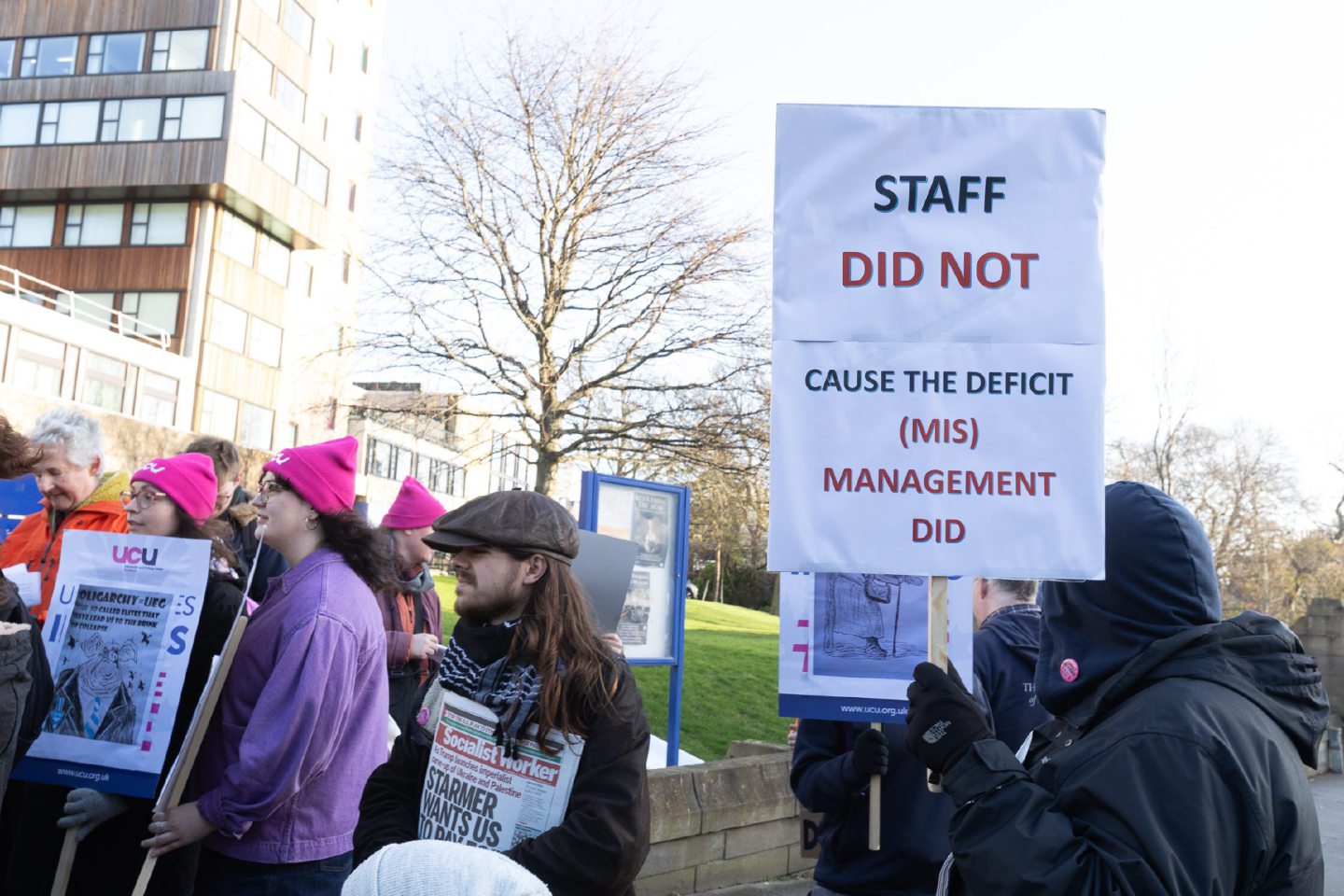 Pictures as Dundee University staff strike begins