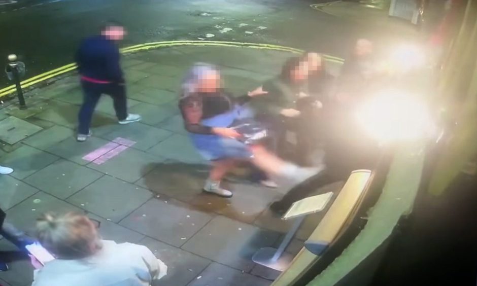 Video shows woman kicking bouncer outside Broughty Ferry pub