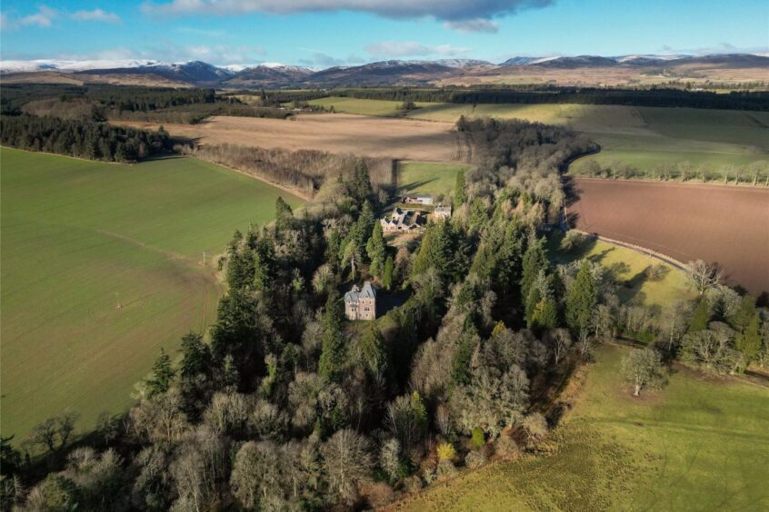 Keillour Castle in Perthshire with 43 acres of land for sale at £1.8m
