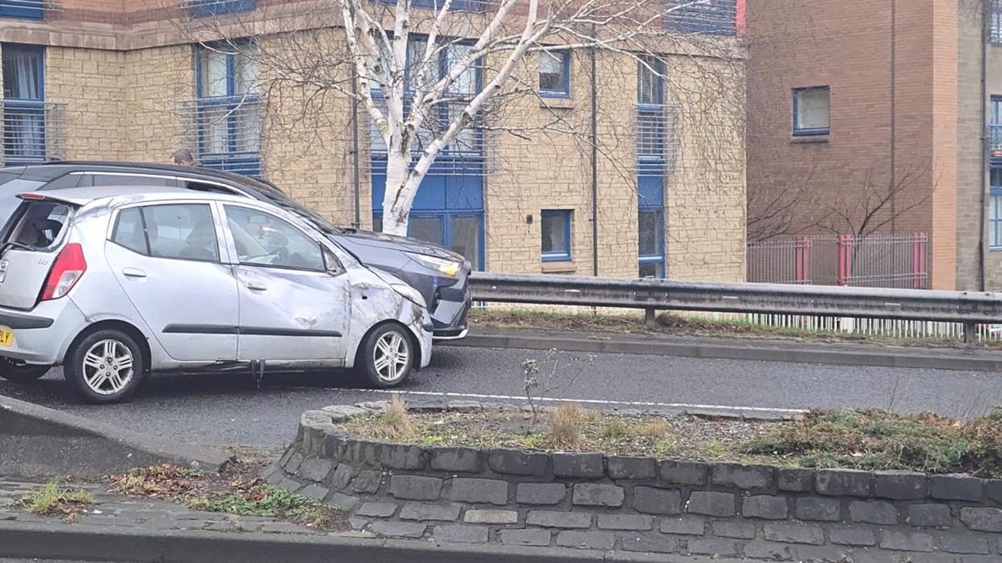 Emergency services at crash on East Marketgait in Dundee