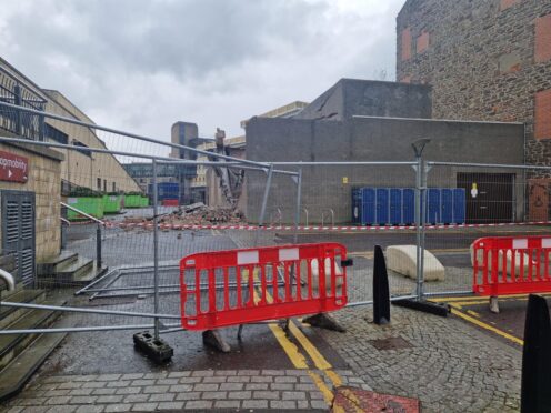 Part of building collapses after explosion near Dundee Overgate