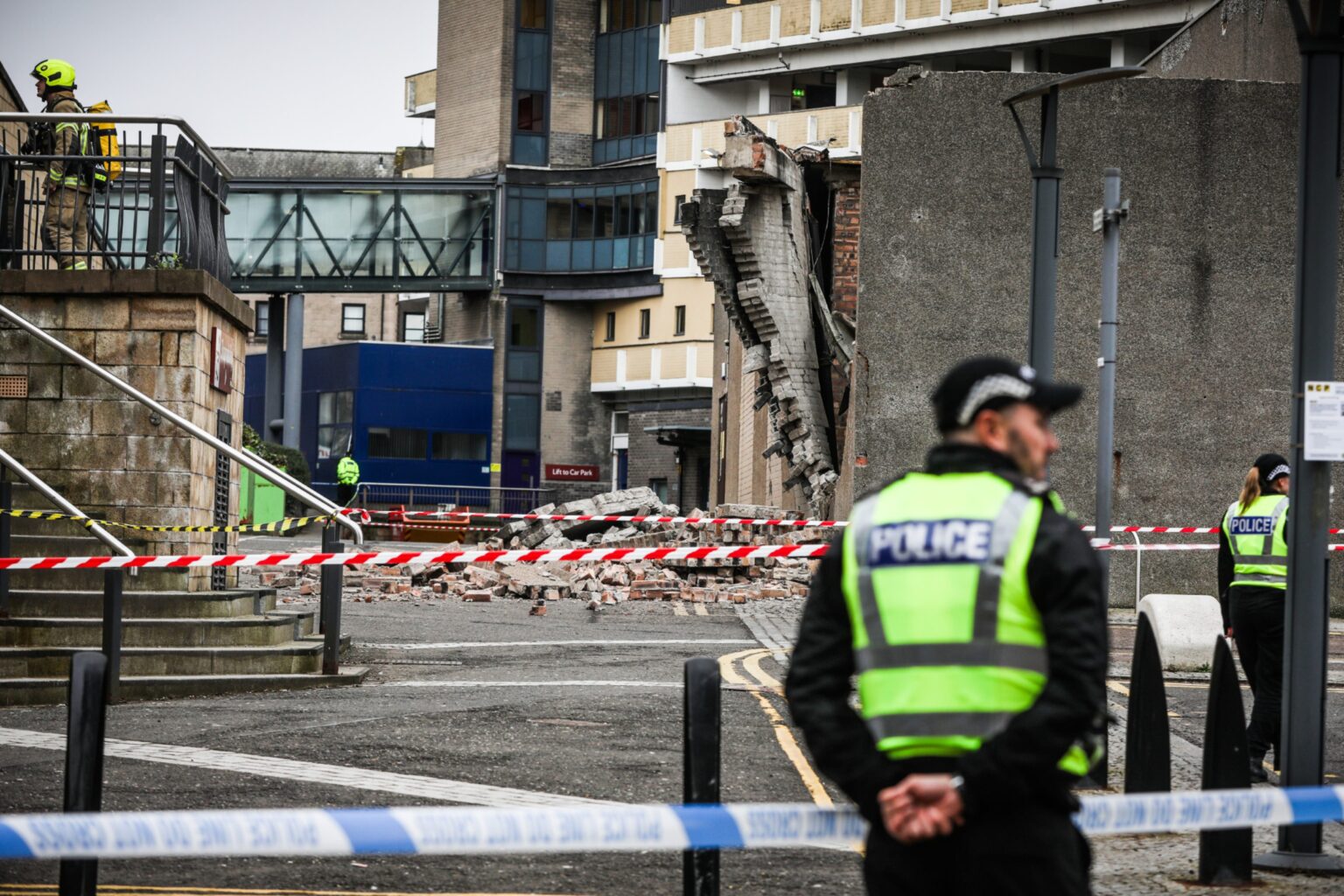 Part of building collapses after explosion near Dundee Overgate