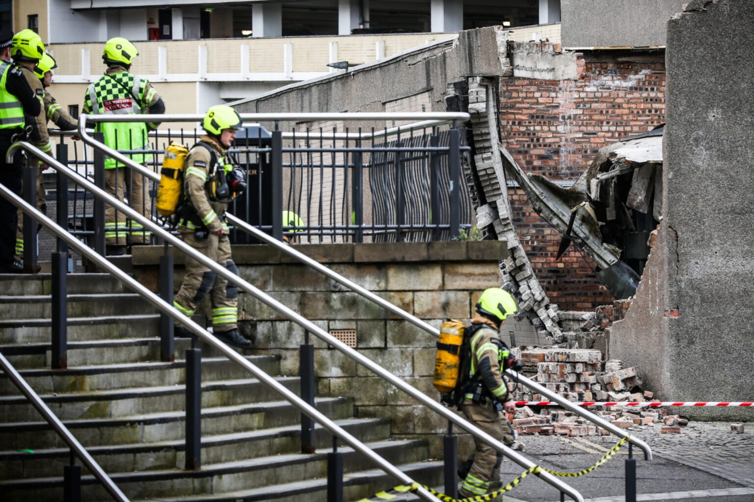 Part of building collapses after explosion near Dundee Overgate