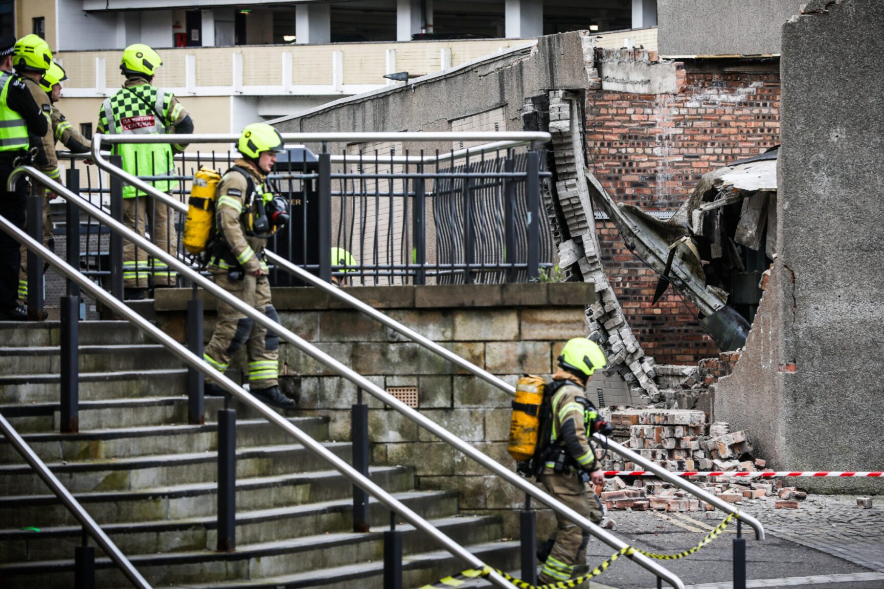 Part of building collapses after explosion near Dundee Overgate