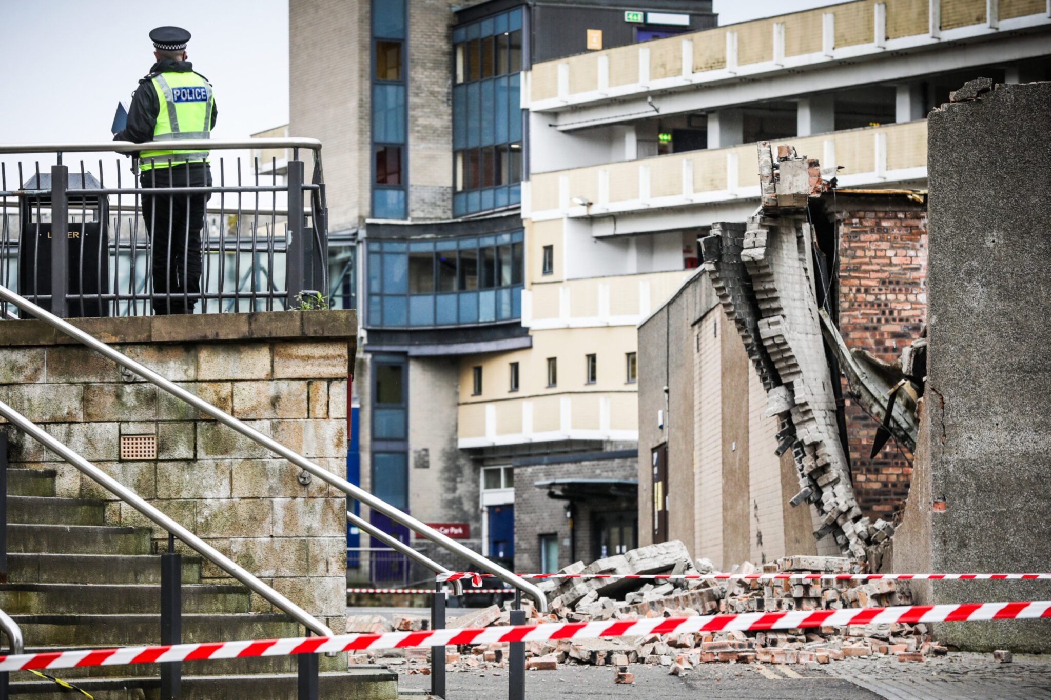 Part of building collapses after explosion near Dundee Overgate