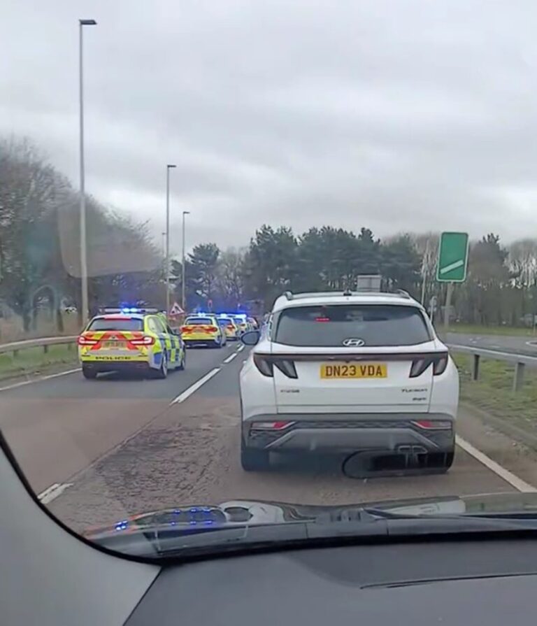 Two men arrested after 25-mile car chase on A9 in Perthshire