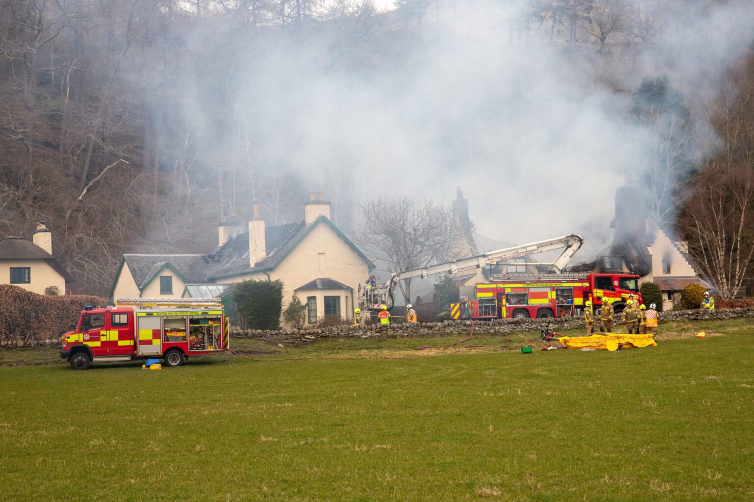 8 crews called to cottages on fire in Fortingall, Perthshire