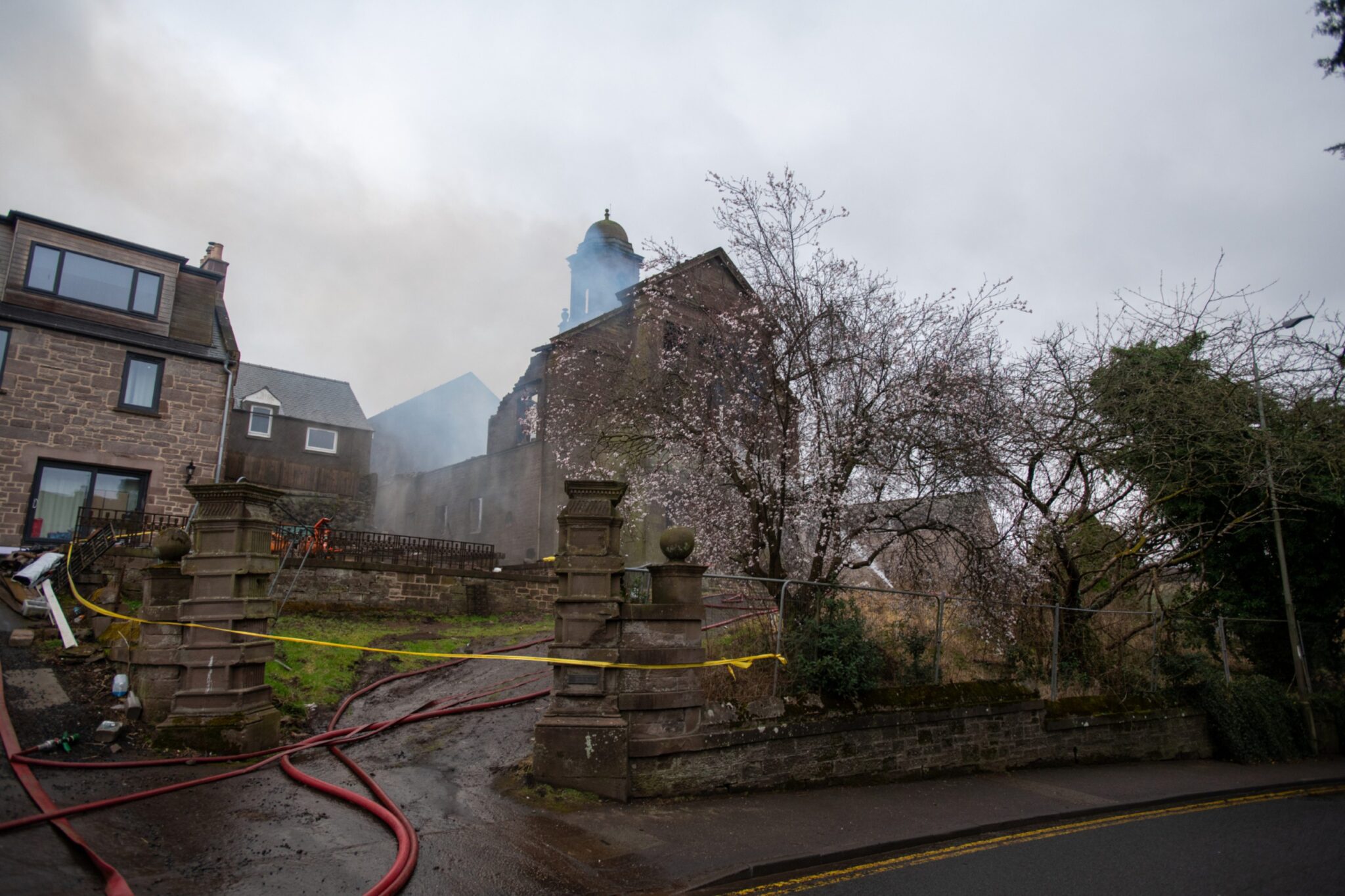 Major fire at Brechin's Maison Dieu Church sees homes evacuated