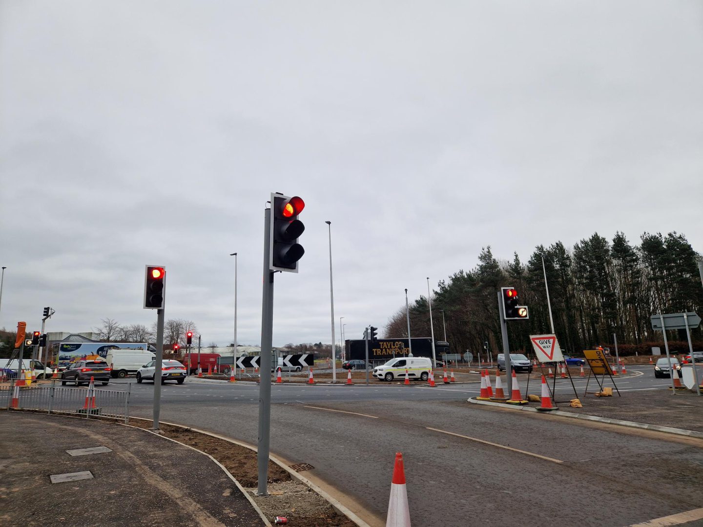 Traffic lights switched on at Swallow Roundabout in Dundee