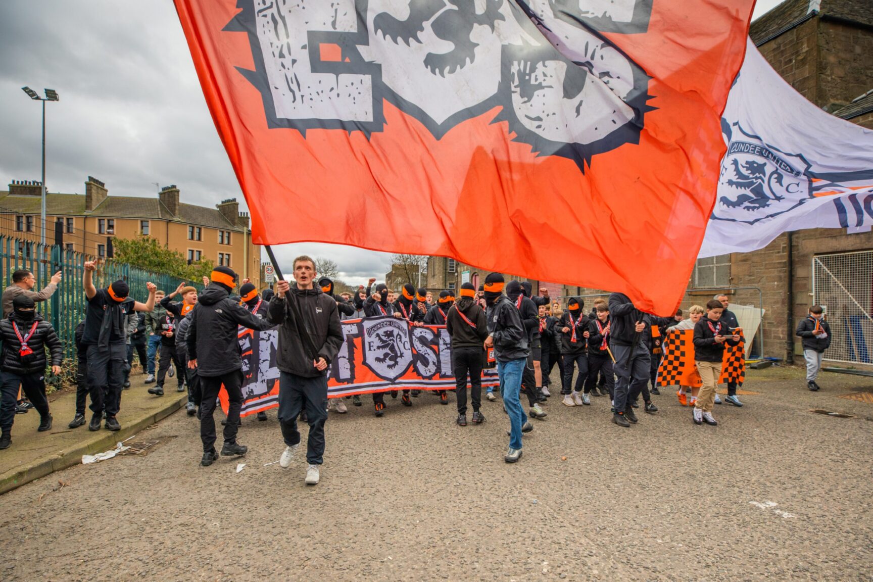 Dundee United fans lead colourful march to Tannadice