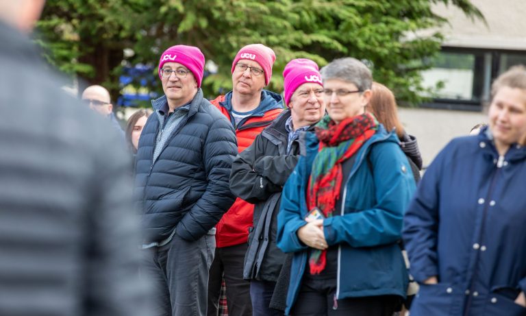 Dundee University campus protest after 'cruel' job cuts