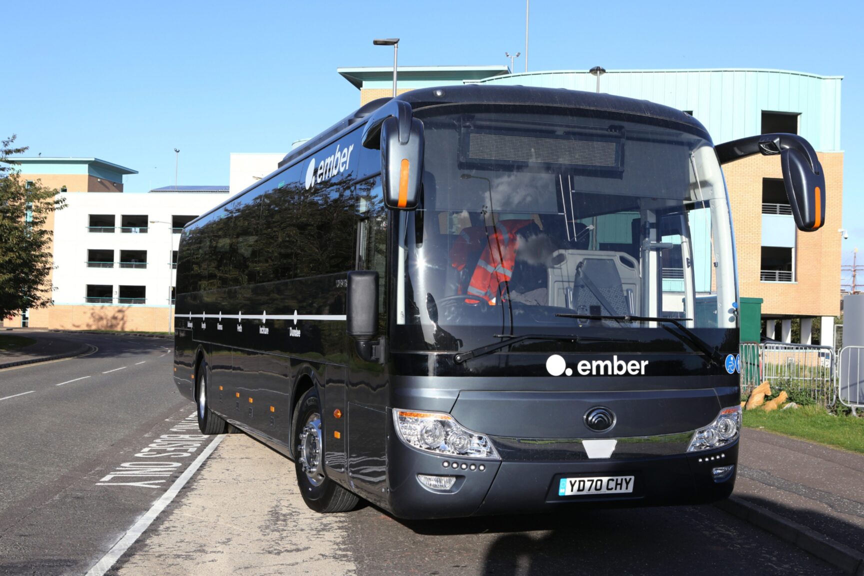 New Ember bus from Dundee and Blairgowrie to Aberdeen Airport