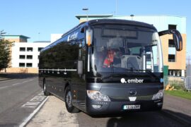 New Ember bus from Dundee and Blairgowrie to Aberdeen Airport