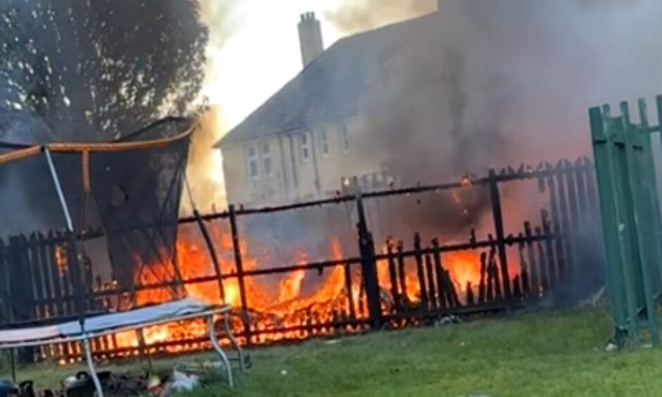 VIDEO: 'Multiple explosions' as caravan catches fire in Dundee