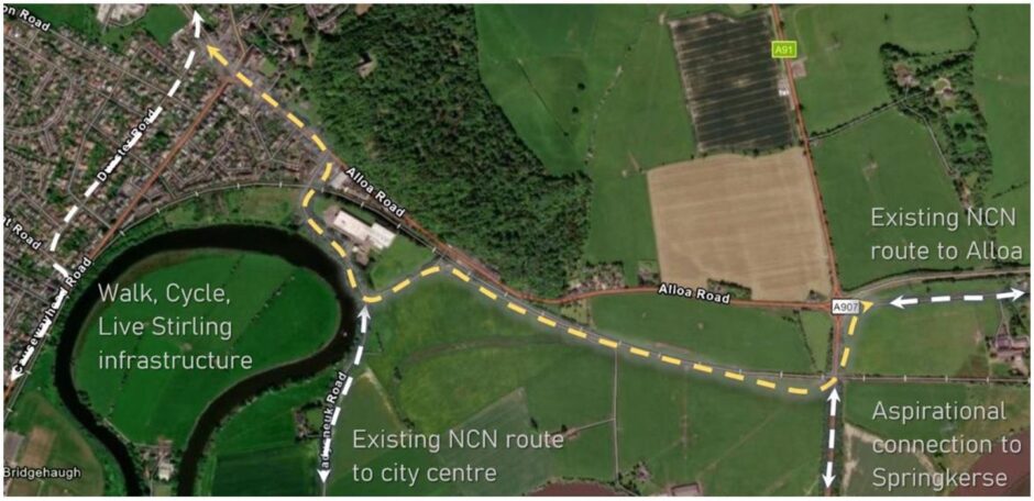 Cycle paths Stirling: New Alloa Road active travel route revealed