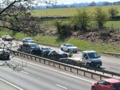 5 people taken to hospital after 4-vehicle crash on M9 near Stirling