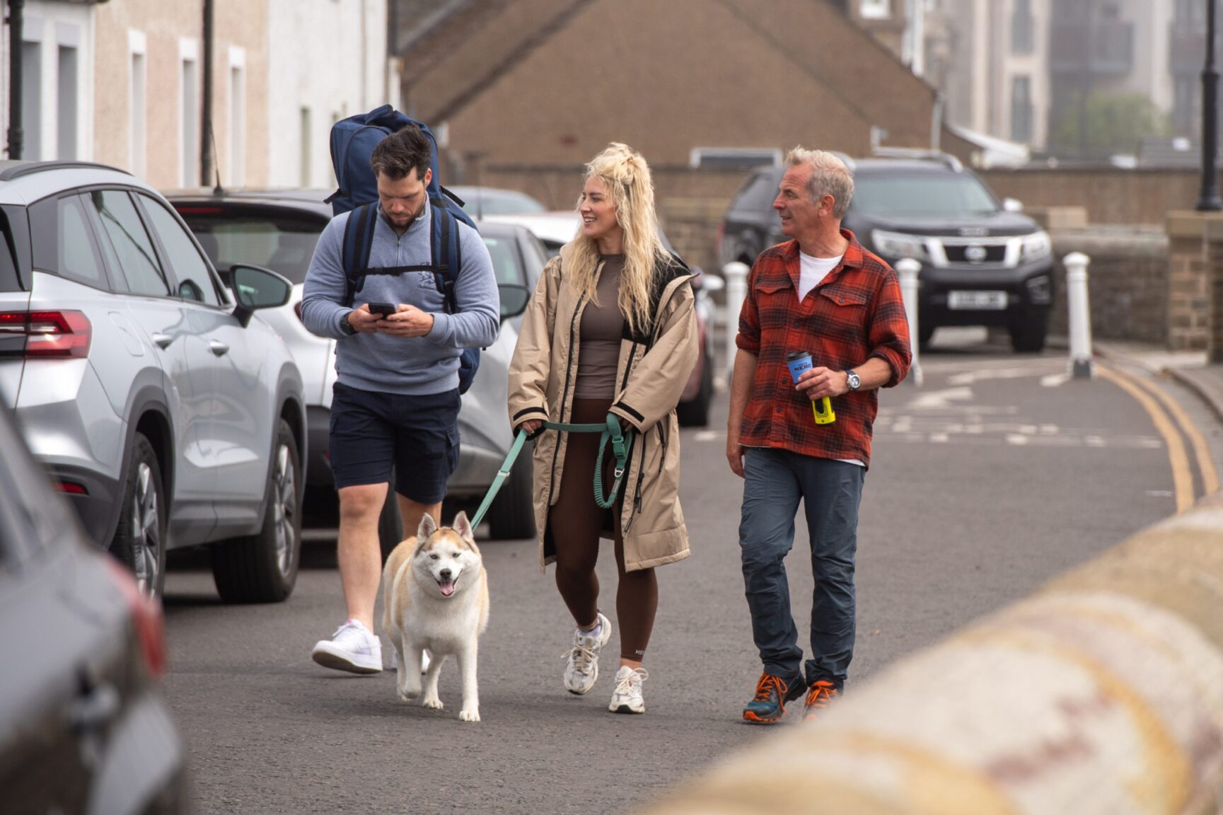 Robson Green films TV show in Broughty Ferry with Sheli McCoy