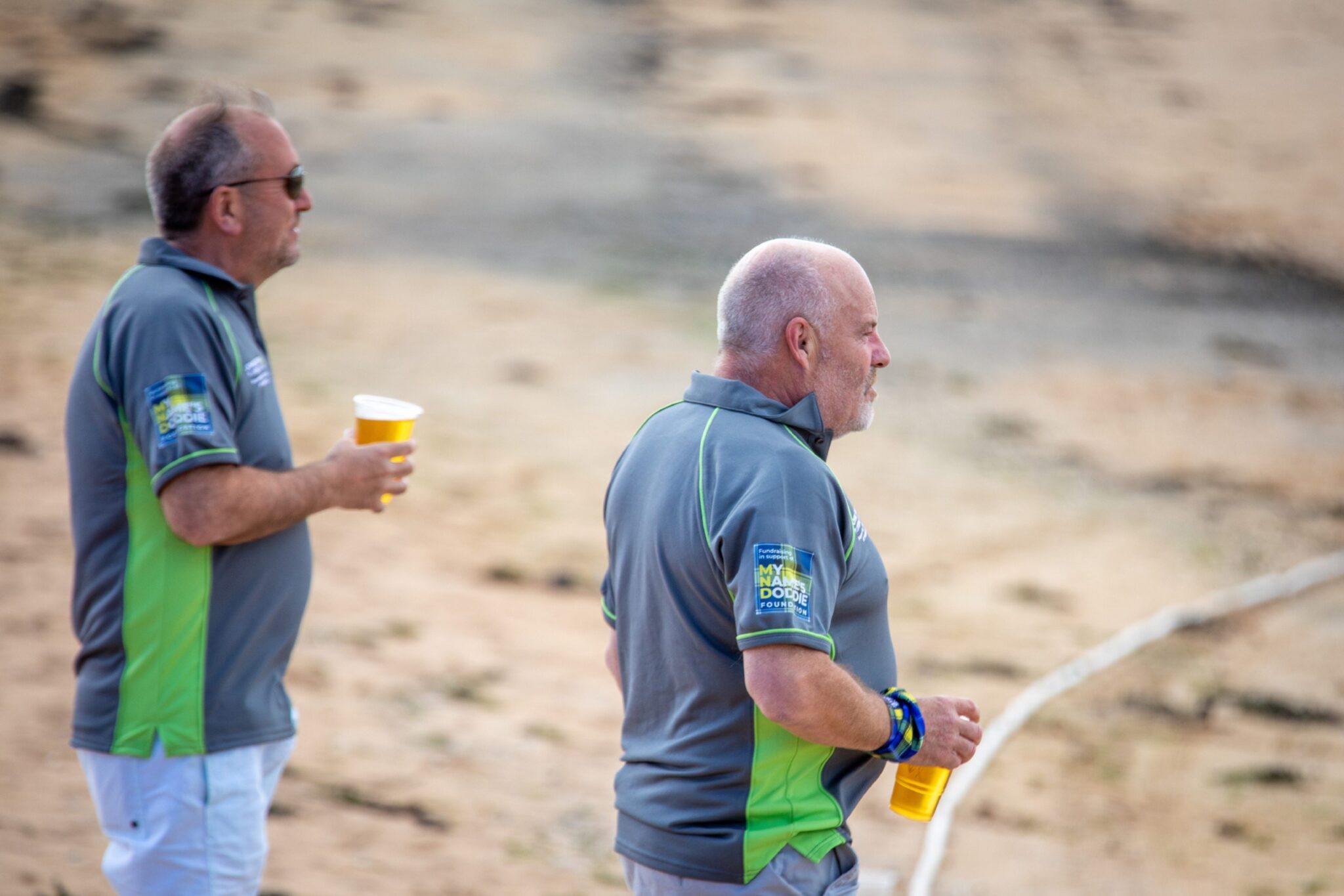Ally McCoist plays wicketkeeper in beach cricket match at Elie