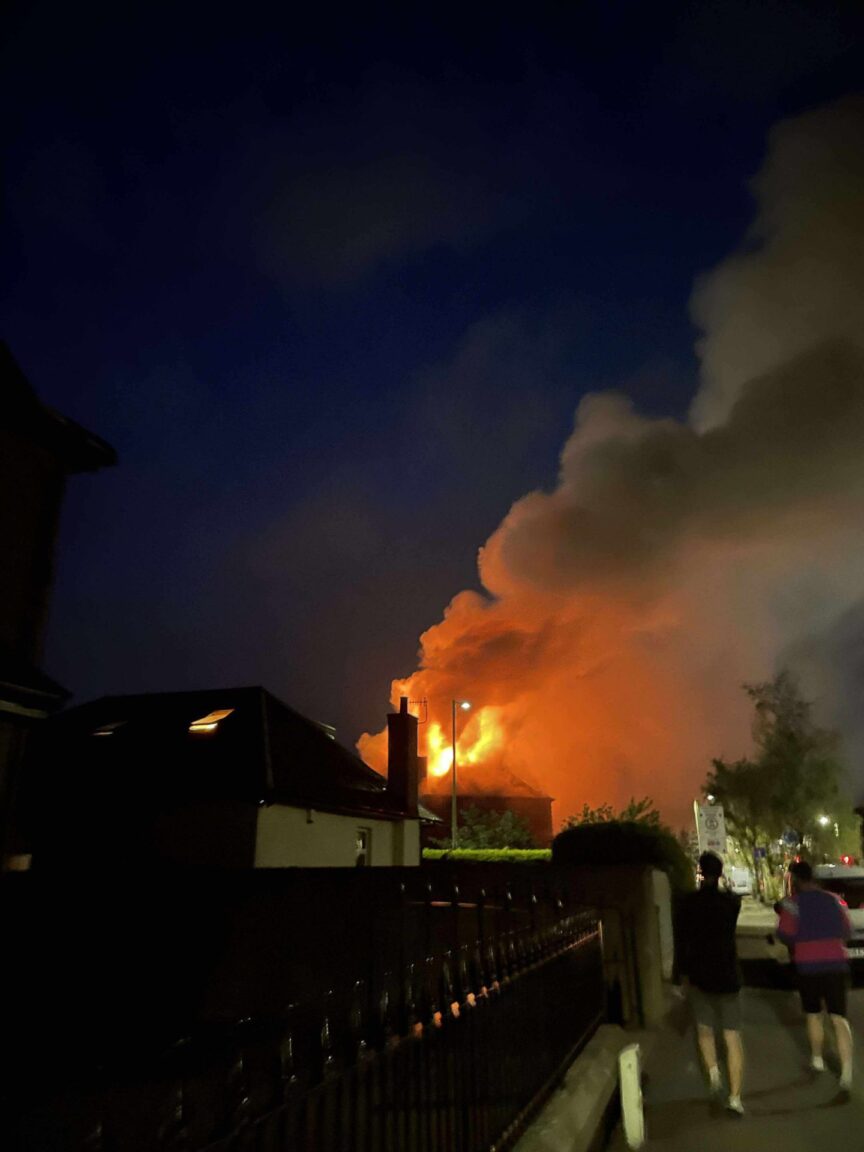 VIDEO: Flames tear through former Perth school in overnight fire