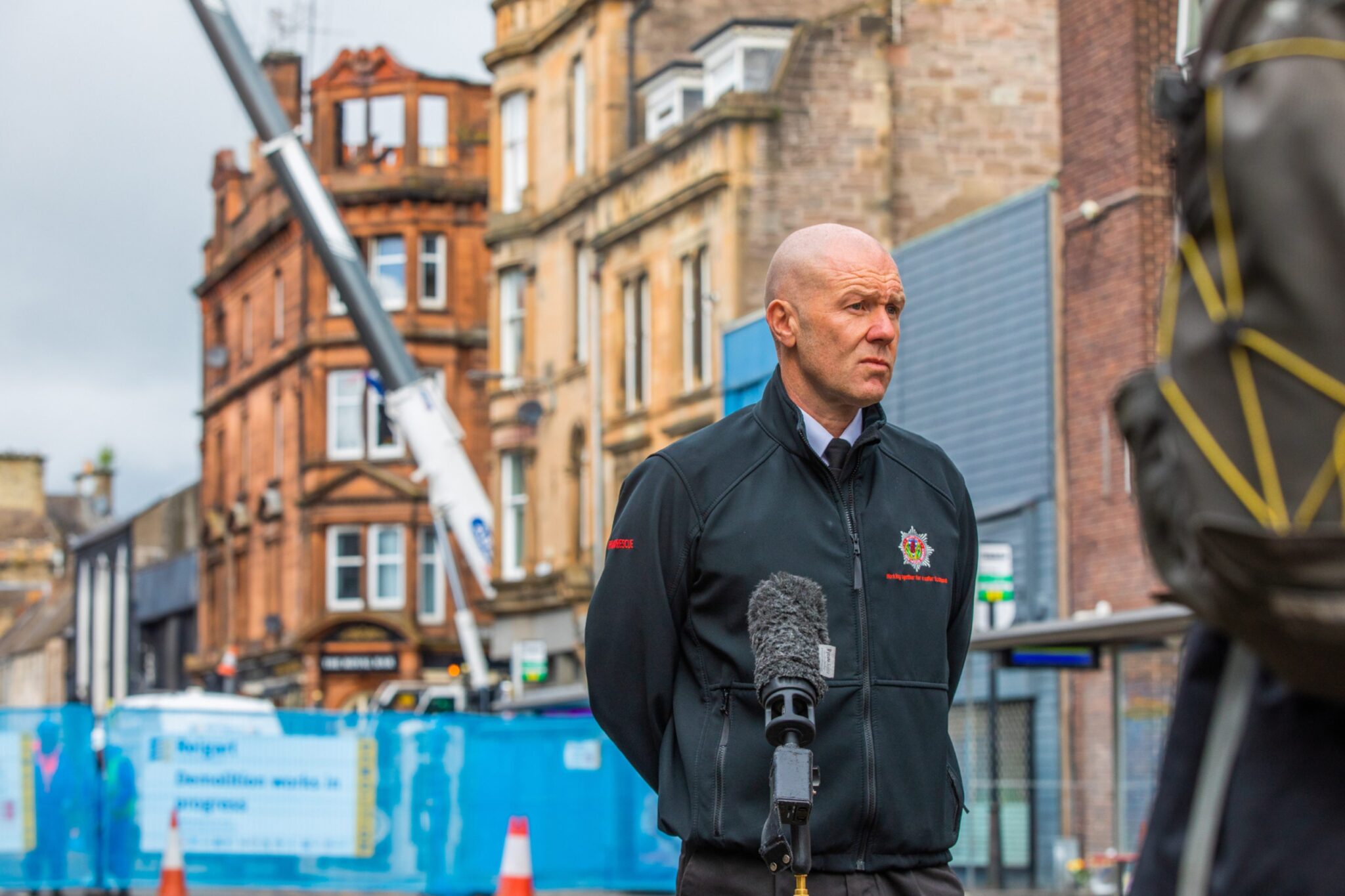 Demolition starts on fire-hit Perth flats as first minister visits scene