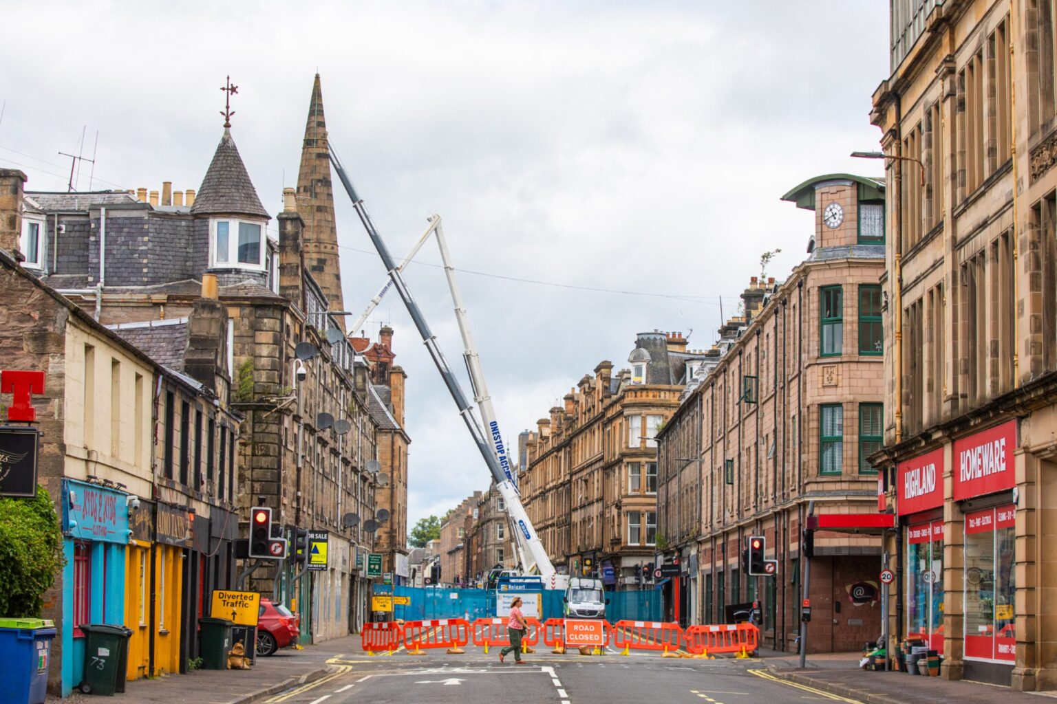 Demolition starts on fire-hit Perth flats as first minister visits scene