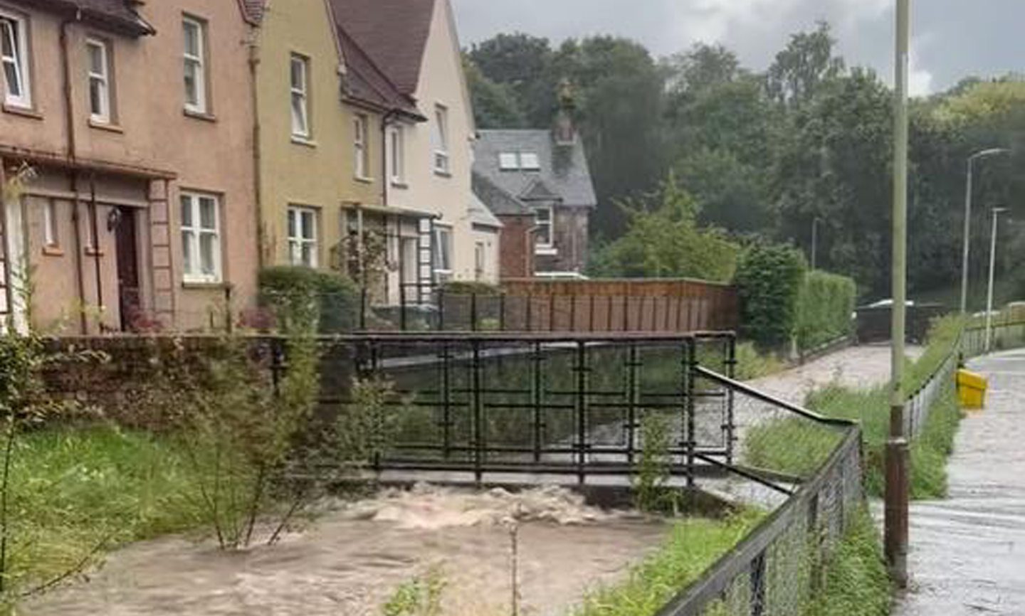 Perth street shut & supermarket closed after heavy rain batters city