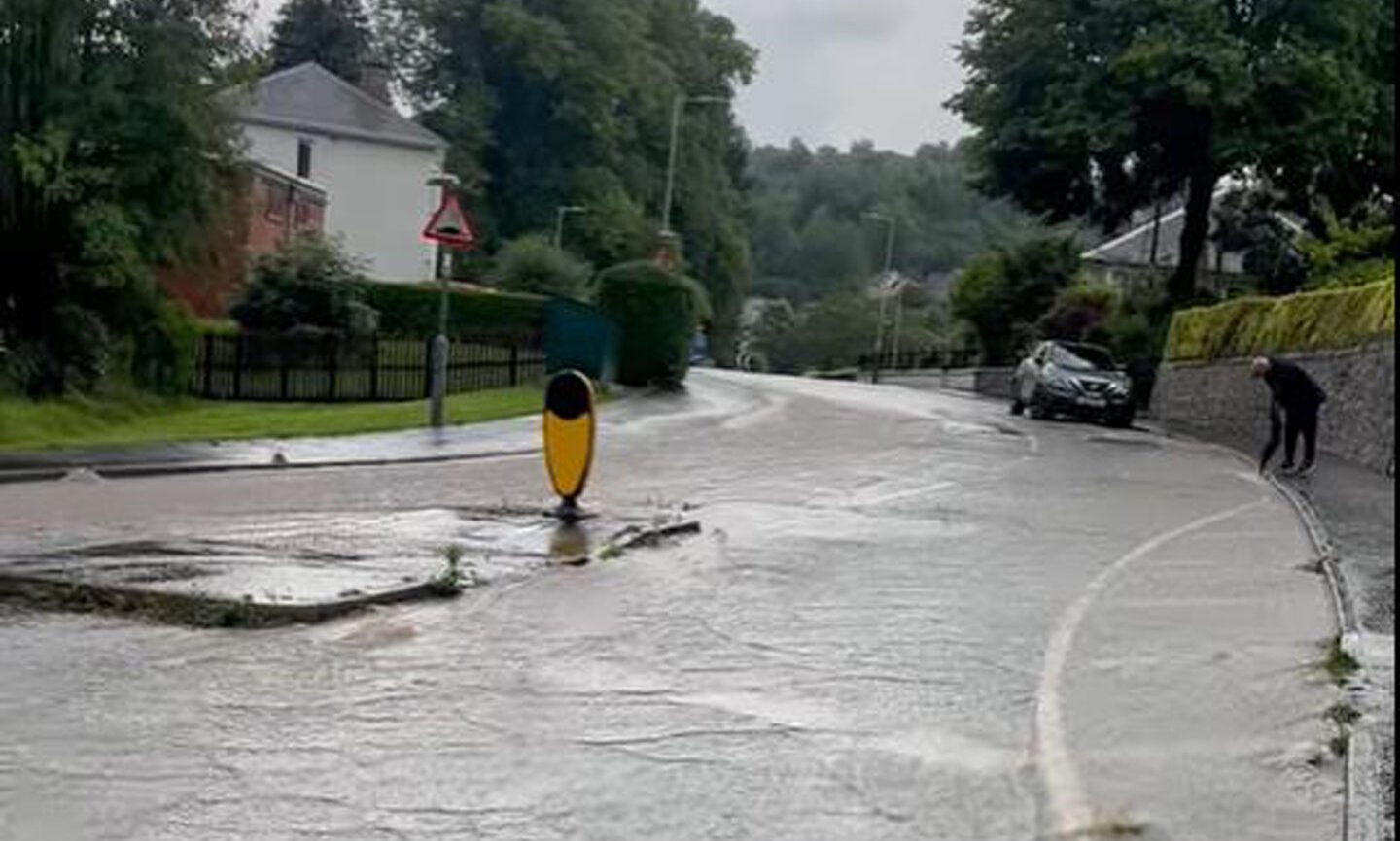 Perth street shut & supermarket closed after heavy rain batters city