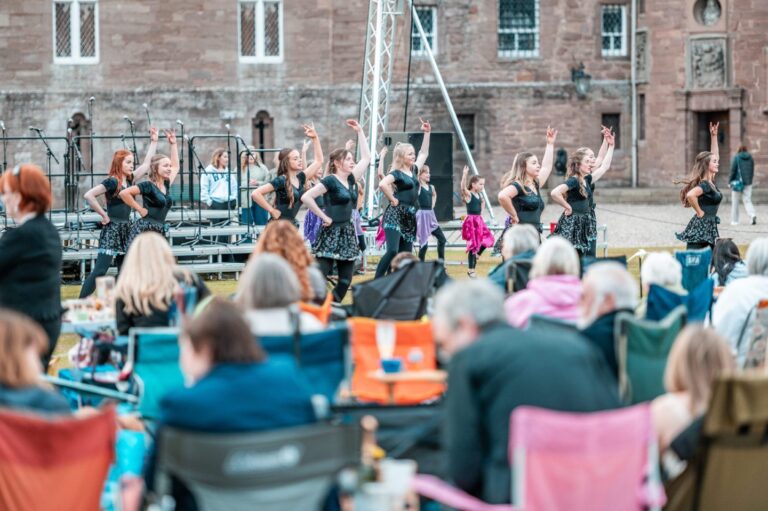 Pictures of open-air Glamis Proms at historic Angus castle